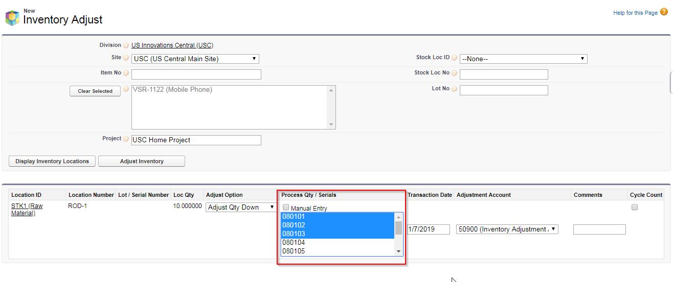 Using and Processing Serialized Items