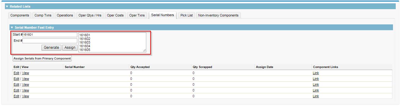 Using and Processing Serialized Items